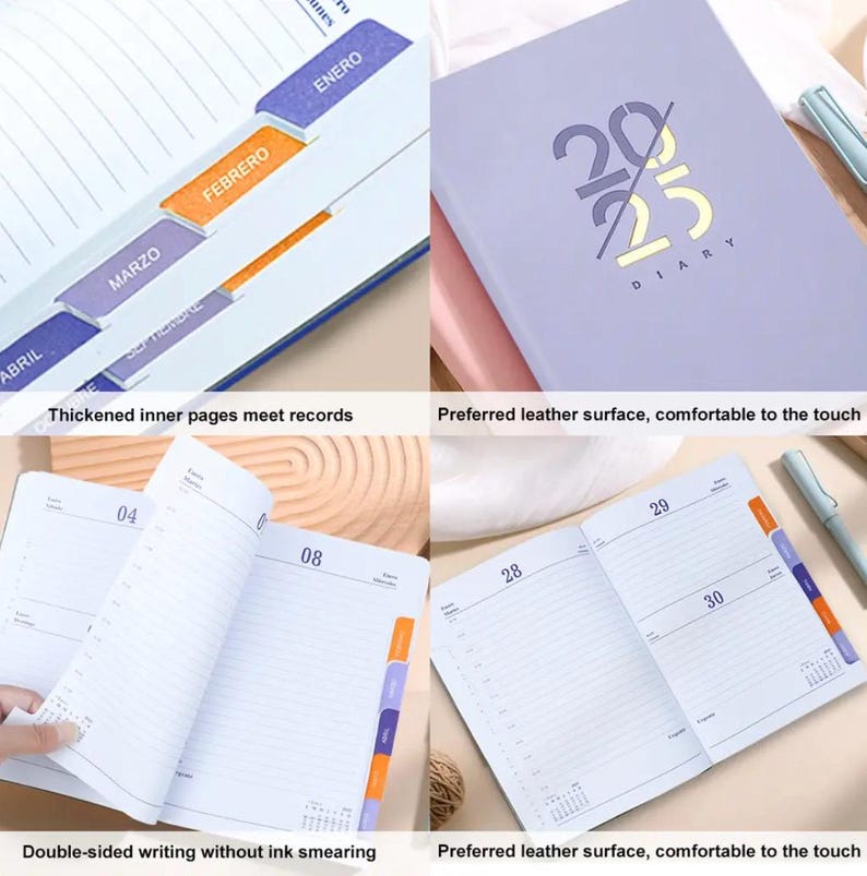 2025 Undated Weekly Planner A5 Weekly Goals Spiral Binding Notebook ...