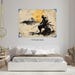Moonlit Samurai Blade Drawn Ukiyo-e Digital Art New Year Japanese Wall Art Samurai & Fuji Sumi-e ...