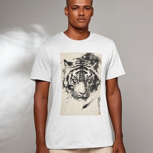 Japanese Wall Art Tiger Sumie Art Traditional Japanese Ink Wash ...