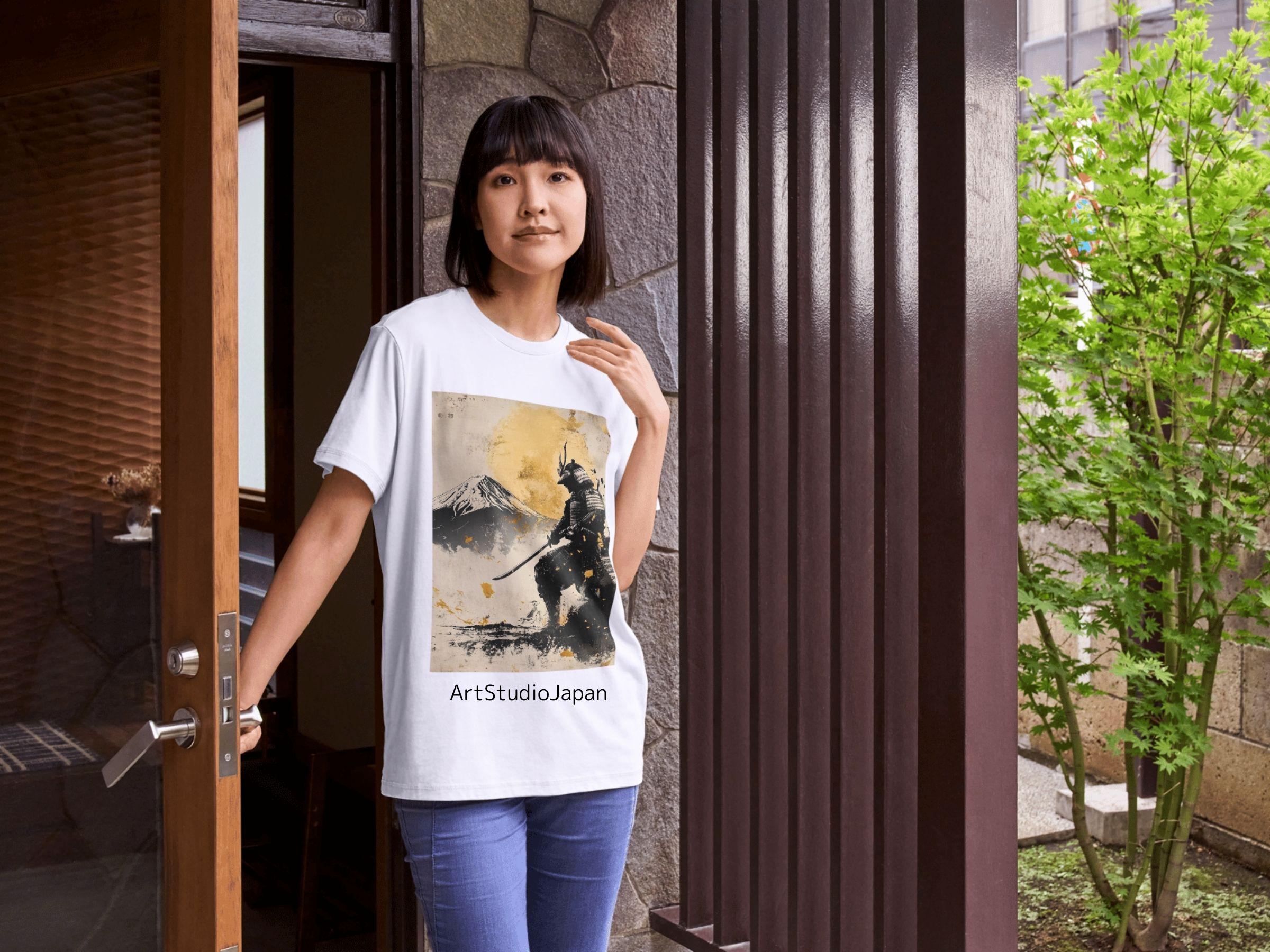 Moonlit Samurai Blade Drawn Ukiyo-e Digital Art New Year Japanese Wall Art Samurai & Fuji Sumi-e ...