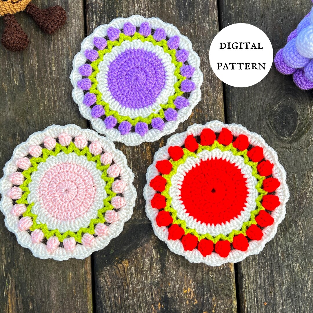 Tulip Coaster Crochet Pattern - PDF Digital Download for Floral Crochet ...