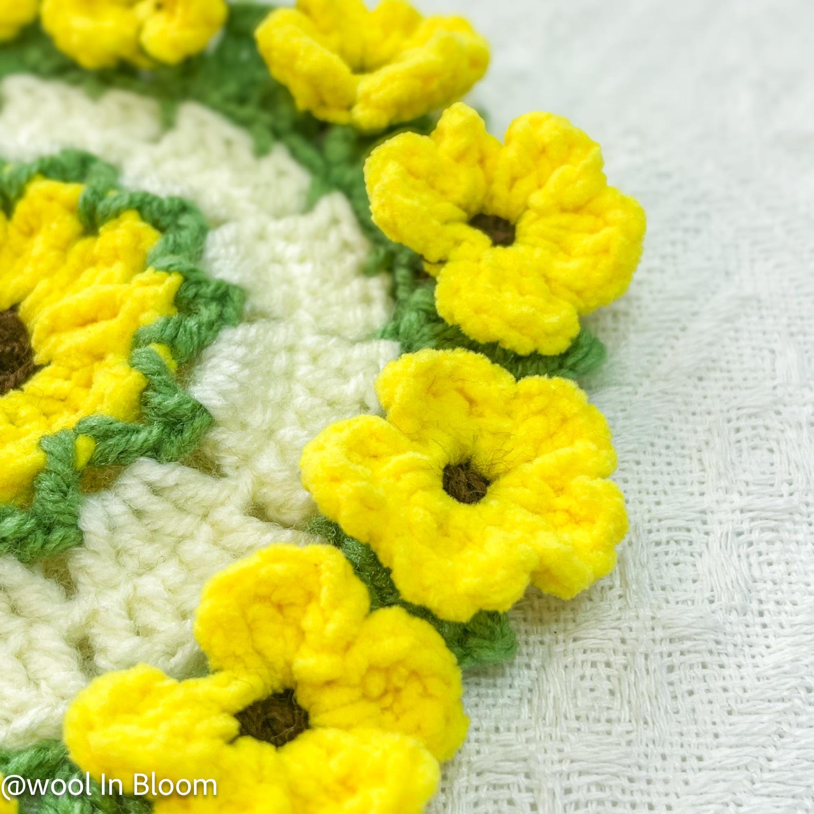 Sunflower Coaster Crochet Pattern: DIY Flower Coaster & Pot Holder (PDF ...