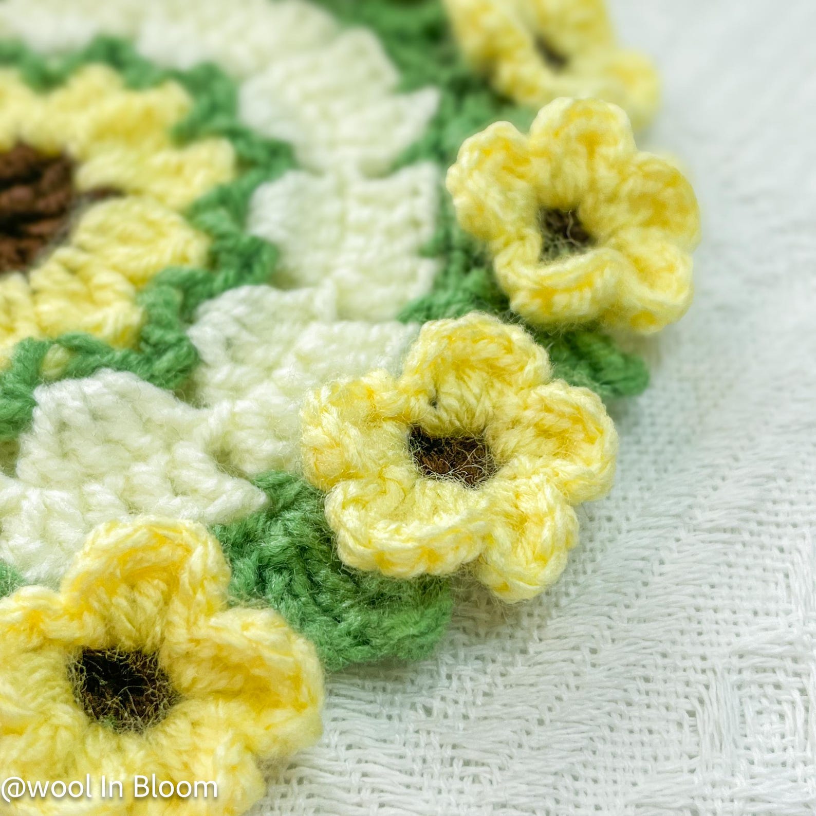 Sunflower Coaster Crochet Pattern: DIY Flower Coaster & Pot Holder (PDF ...