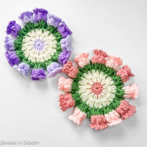 Bluebell Flower Crochet Coaster Pattern: DIY Floral Home Decor (video ...