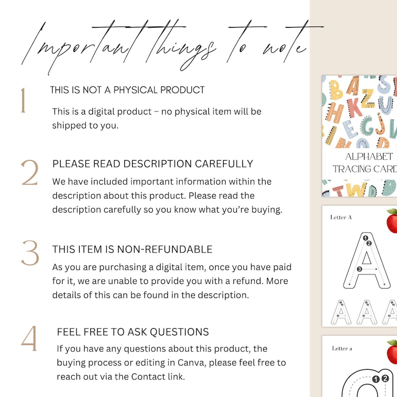 Alphabet Tracing Cards, A-Z Flash Cards, A-Z Tracing Cards, Letter ...