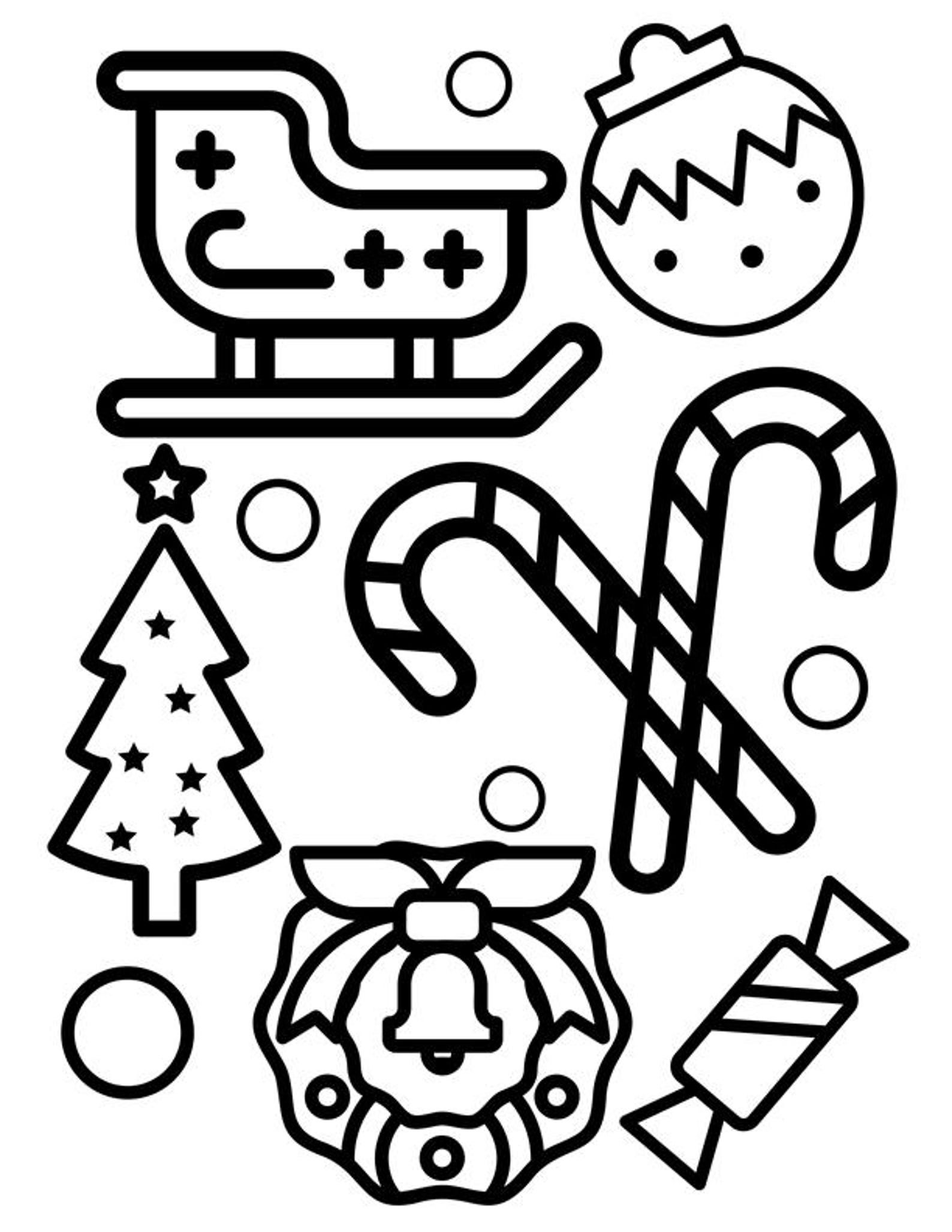 Christmas Coloring Printable Pages Christmas Crafts Digital Download