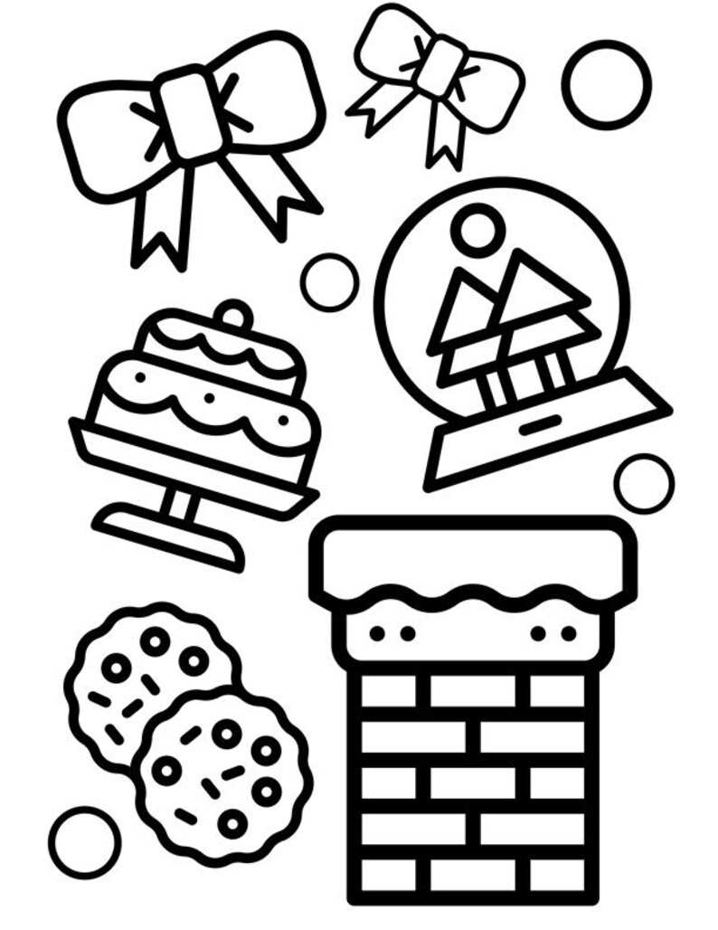 Christmas Coloring Printable Pages, Christmas Crafts, Digital Download ...