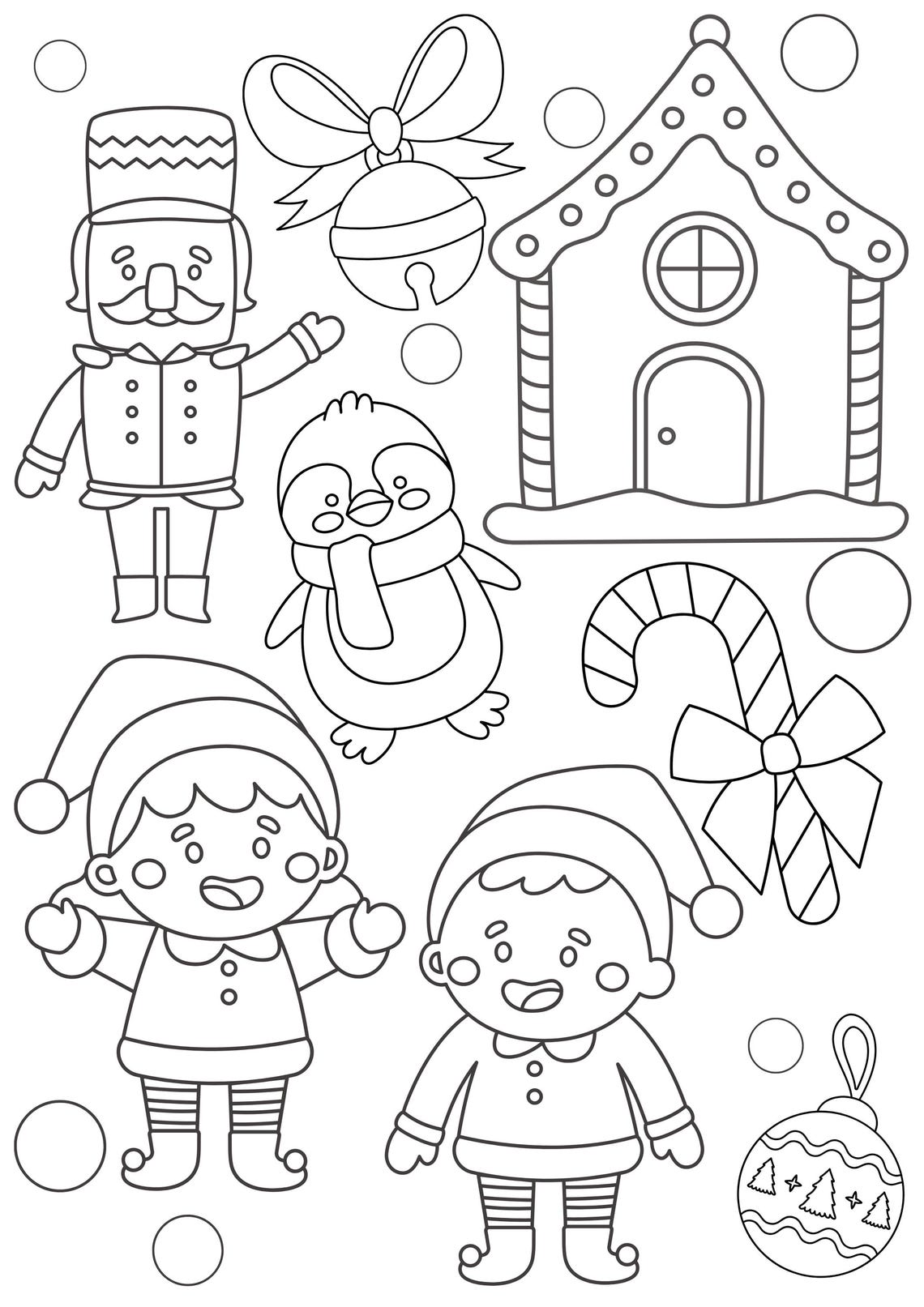 Christmas Coloring Pages: Holiday Kids Activity (digital Download) - Etsy