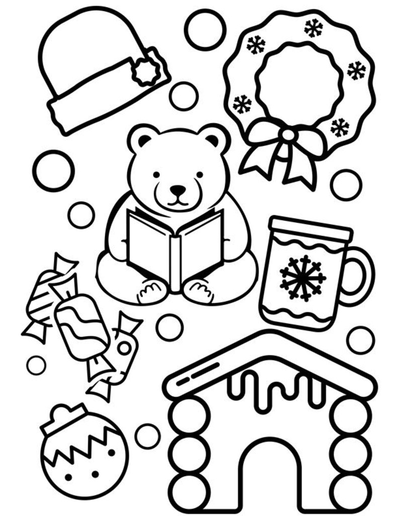 Christmas Coloring Pages: Holiday Activity Sheets (digital Download) - Etsy