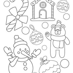 Christmas Coloring Pages: Holiday Kids Activity (digital Download) - Etsy