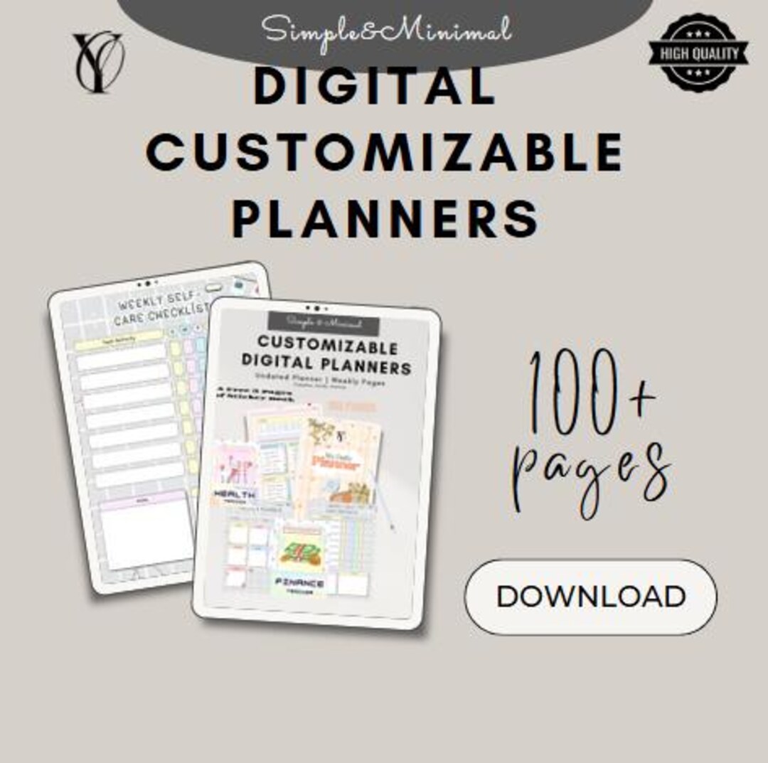 Complete Set of Digital Planners – Meal Planning, Health, and Life ...