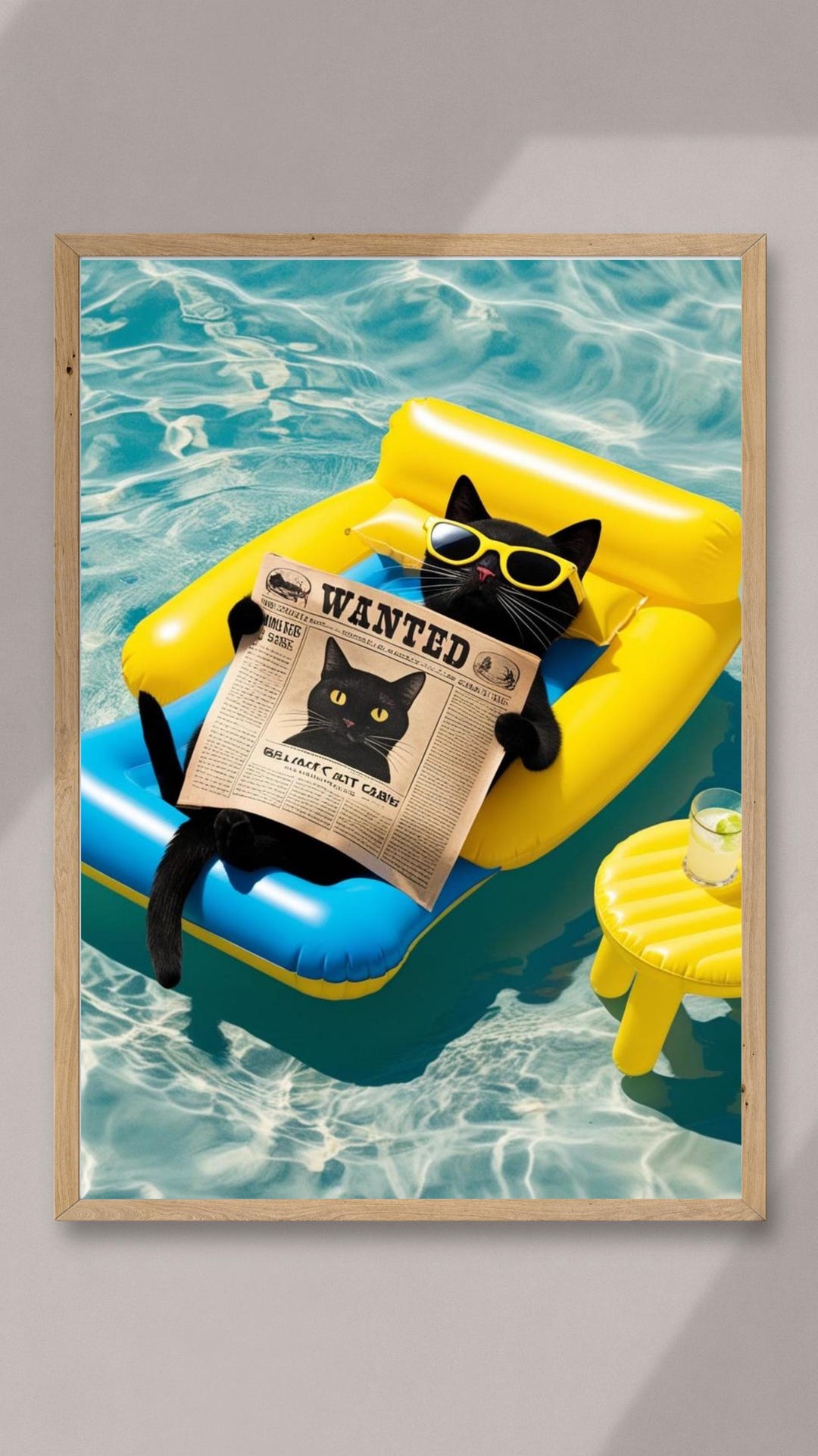 Funny Cat Wall Art Digital Download Modern Home Decor Print - Etsy