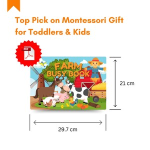 Farm Animal Printable Busy Book Toddler Learning Binder Preschool ...