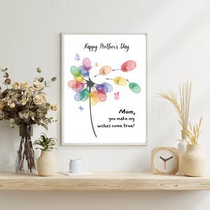 Mother's Day Craft Handprint Dandelions Flower Art Activity Grandma DIY ...
