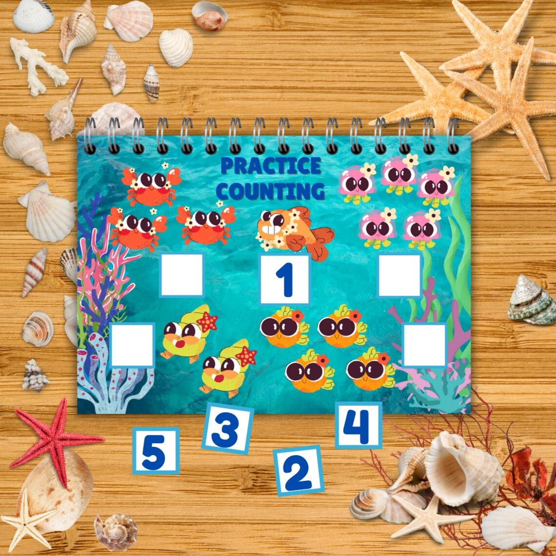 Ocean Sea Animals Busy Book for Toddlers Printable Learning Binder for ...