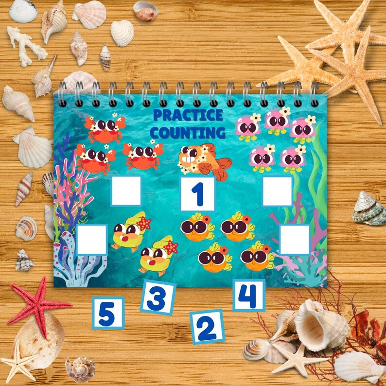 Ocean Sea Animals Busy Book for Toddlers Printable Learning Binder for ...