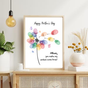 Mother's Day Craft Handprint Dandelions Flower Art Activity Grandma DIY ...
