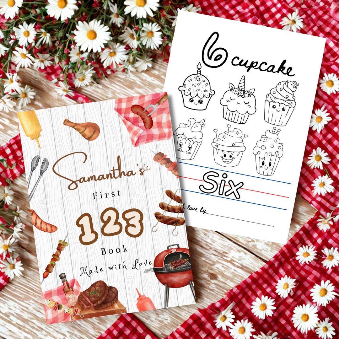 Red Babyq Baby Shower Coloring Pages, Rustic Barbecue Number Activity ...