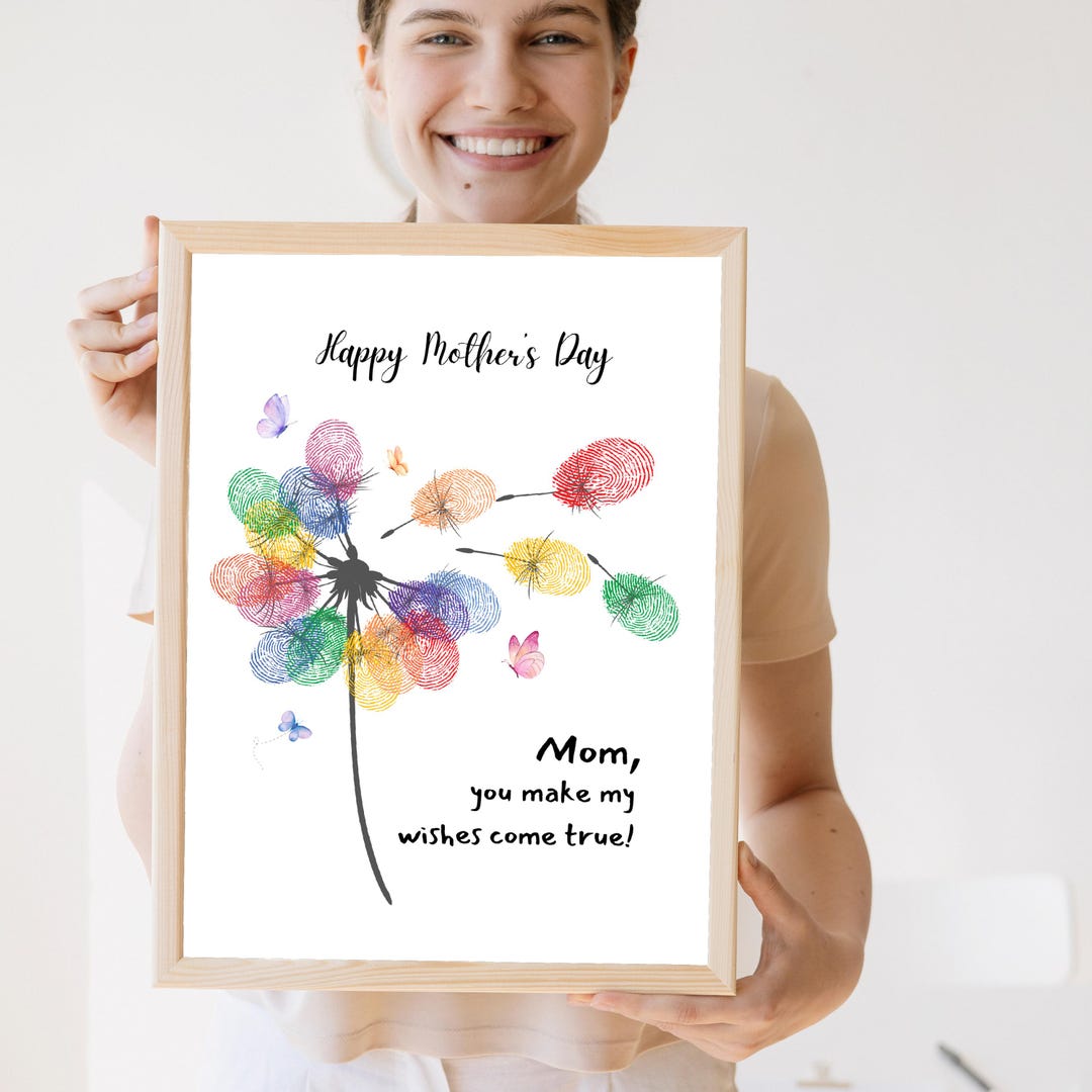 Mother's Day Craft Handprint Dandelions Flower Art Activity Grandma DIY ...