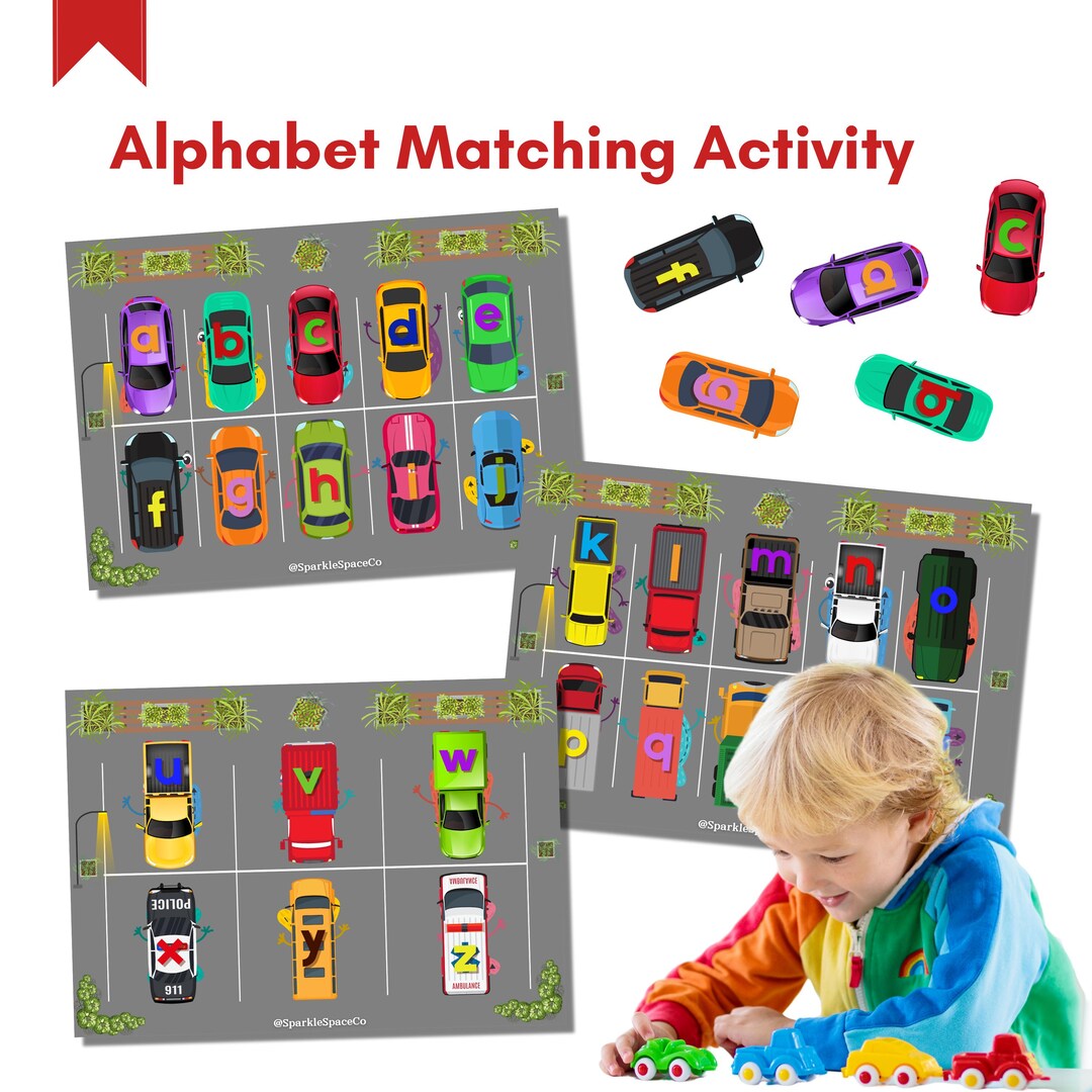 Cars Alphabet Letter Matching Practice A to Z Activity Learning ...
