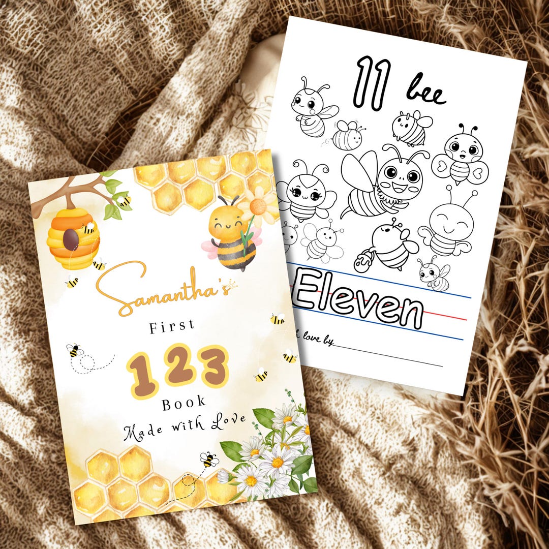 Honey Bee Baby Shower Coloring Pages, Bumblebee Number Activity, Coed ...