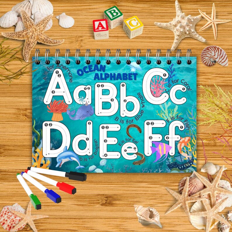 Ocean Sea Animals Busy Book for Toddlers Printable Learning Binder for ...