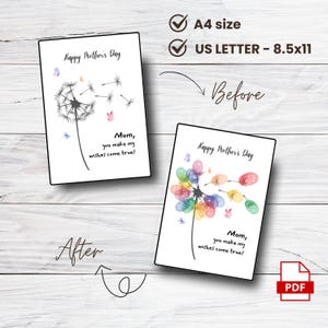 Mother's Day Craft Handprint Dandelions Flower Art Activity Grandma DIY ...