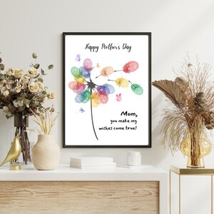 Mother's Day Craft Handprint Dandelions Flower Art Activity Grandma DIY ...