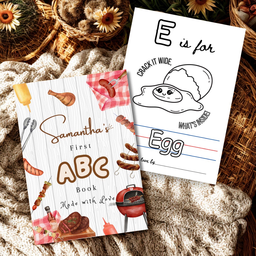 Red Babyq Baby Shower Coloring Pages, Rustic Barbecue Alphabet Activity ...