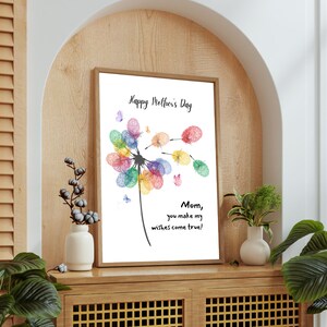 Mother's Day Craft Handprint Dandelions Flower Art Activity Grandma DIY ...