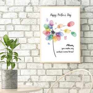 Mother's Day Craft Handprint Dandelions Flower Art Activity Grandma DIY ...