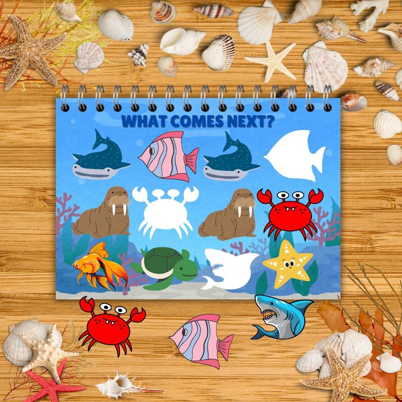 Ocean Sea Animals Busy Book for Toddlers Printable Learning Binder for ...