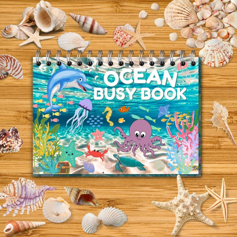 Ocean Sea Animals Busy Book for Toddlers Printable Learning Binder for ...