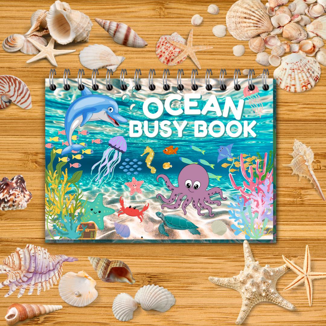 Ocean Sea Animals Busy Book for Toddlers Printable Learning Binder for ...