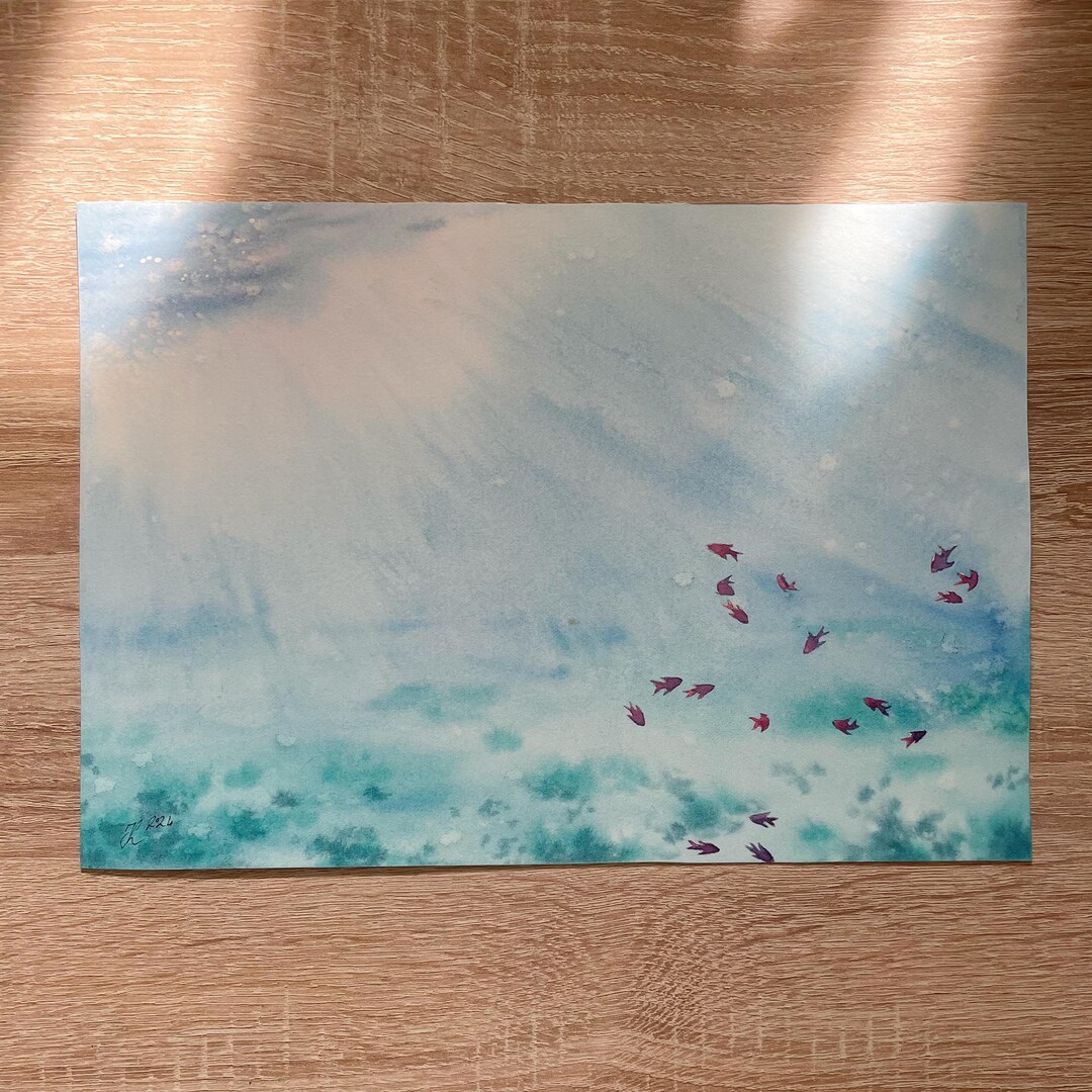 Original Watercolor Painting "monkfish in the Adriatic Sea" (2024), 28 ...