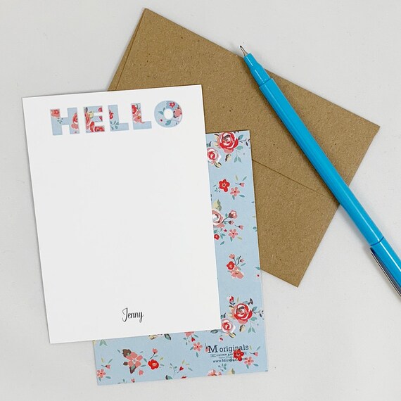 Personalized Note Cards Set of 8 Jenny Note | Etsy