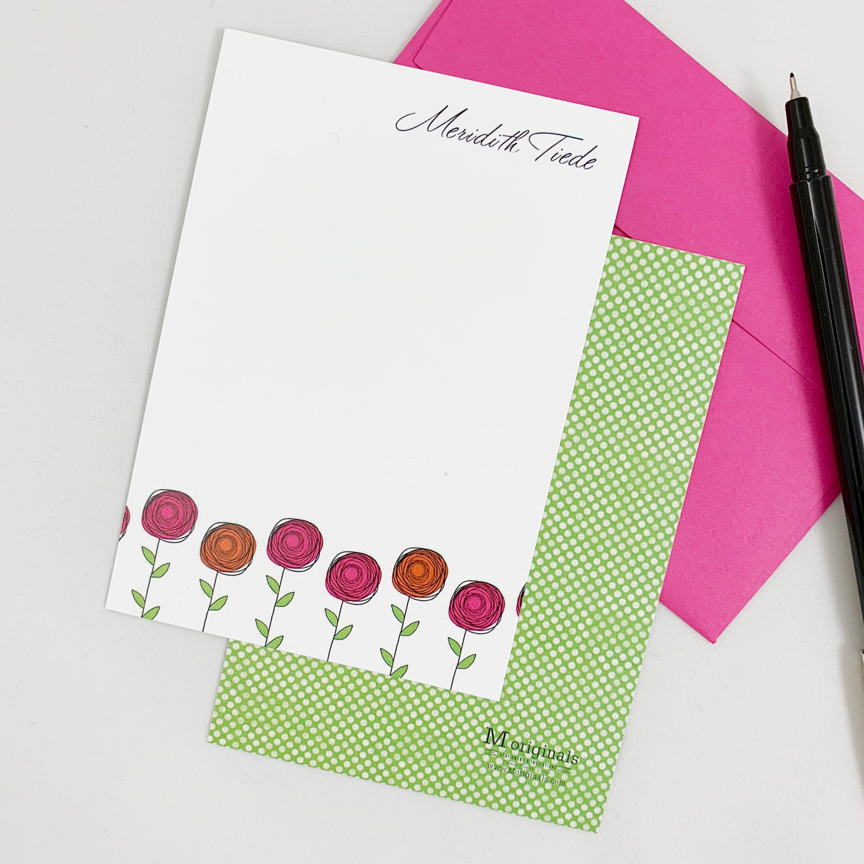Personalized Notecards Set of 8 Ashley Notes - Etsy