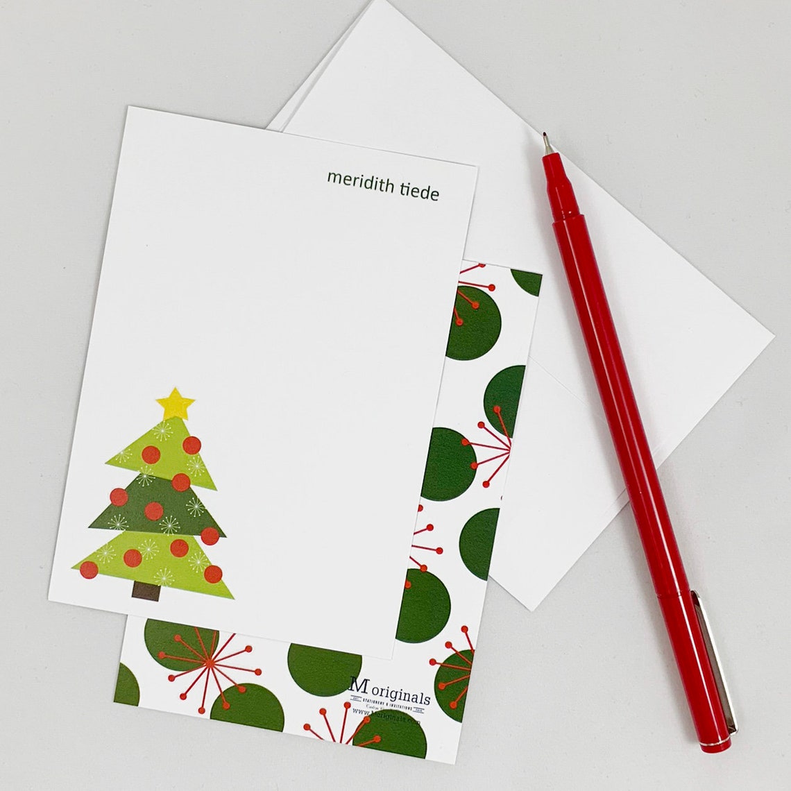 Christmas Personalized Note Cards O Christmas Tree Thank - Etsy