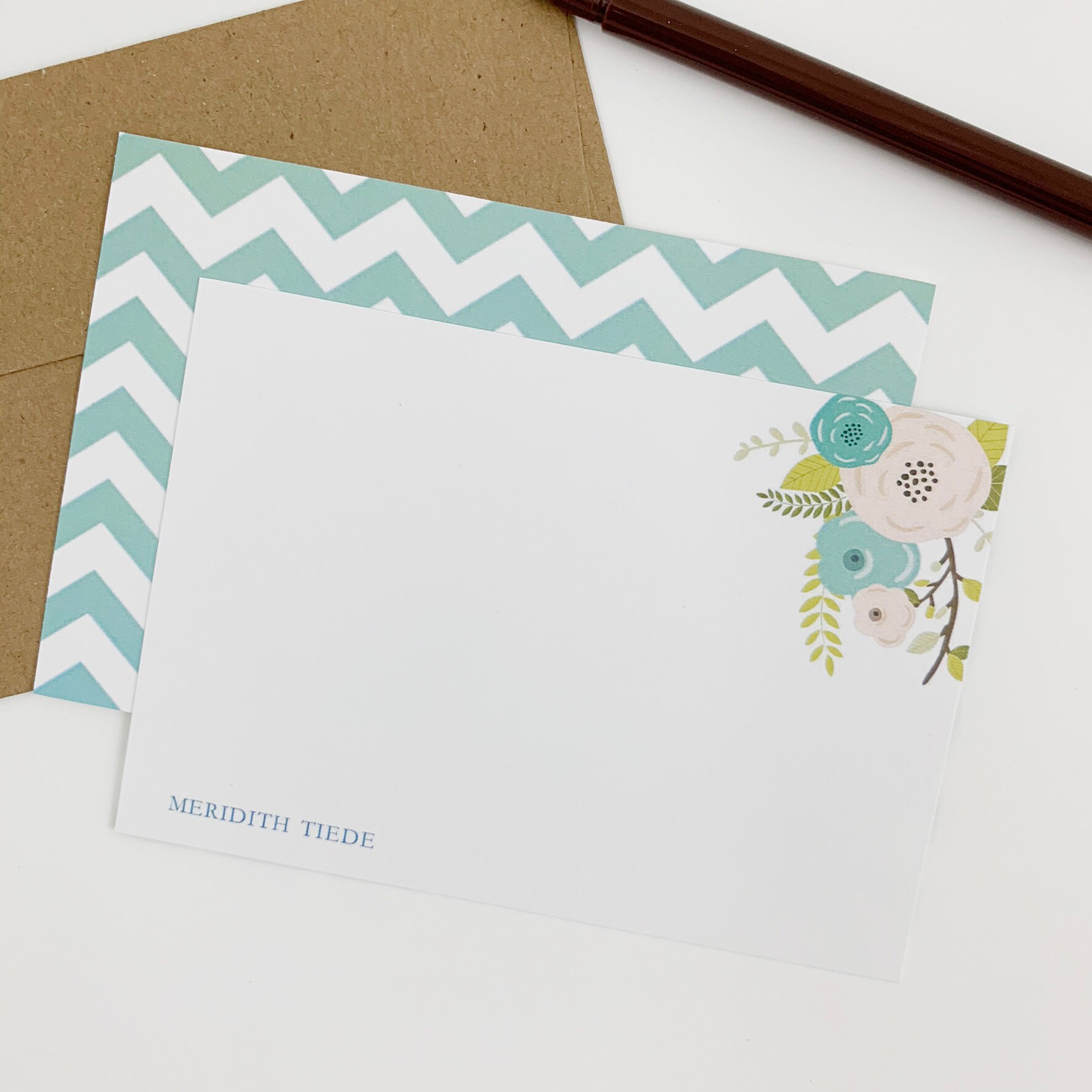 Personalized Note Cards Set of 8 Samantha Note - Etsy