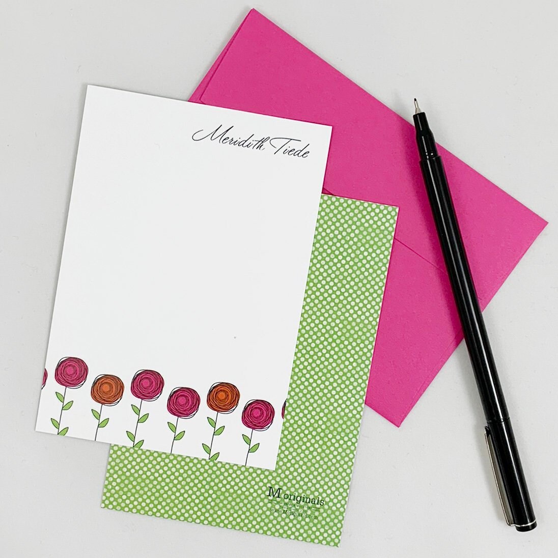 Personalized Notecards Set of 8 Ashley Notes - Etsy