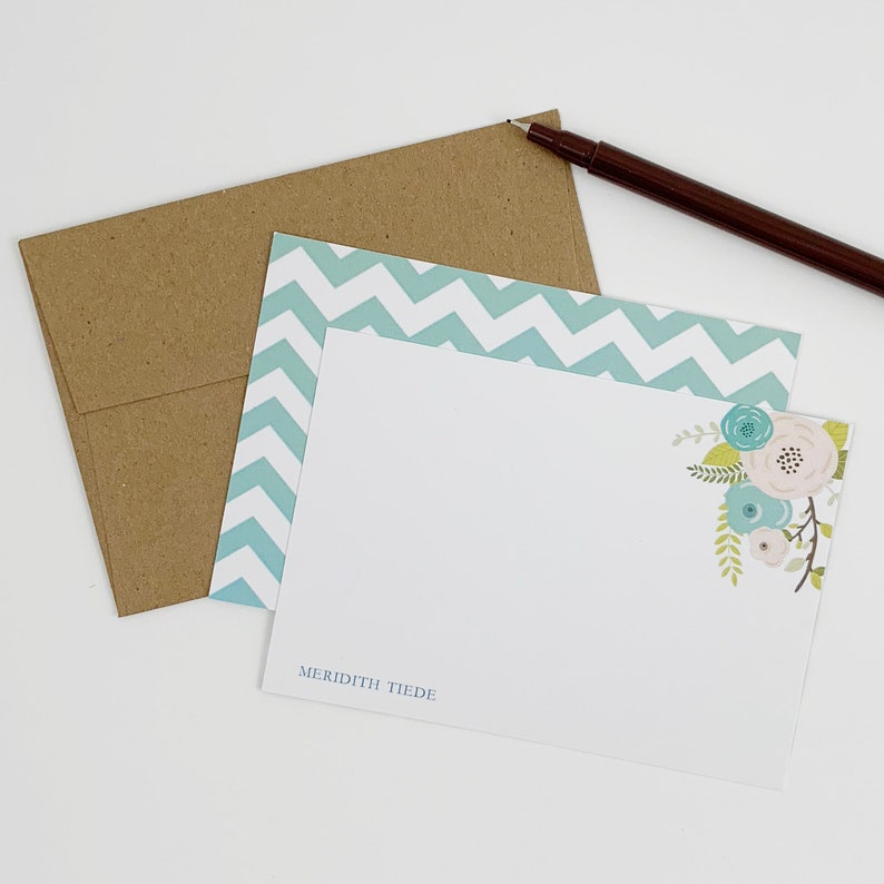 Personalized Note Cards Set of 8 Samantha Note - Etsy