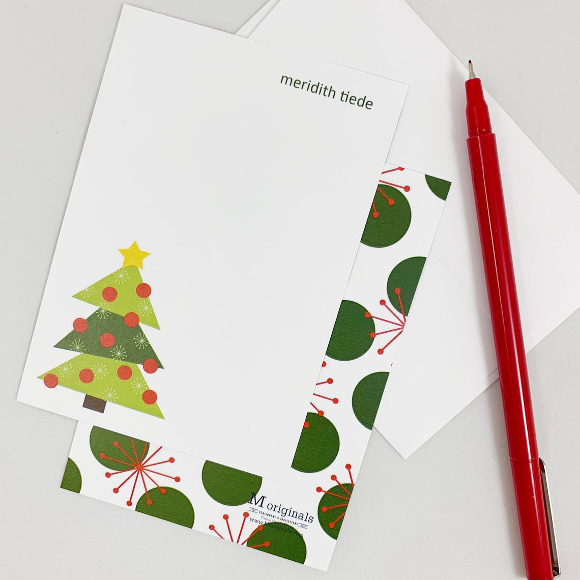 Christmas Personalized Note Cards O Christmas Tree Thank - Etsy