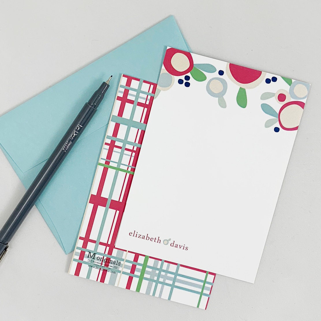 Personalized Notecard Set Set of 8 the Elizabeth Note - Etsy