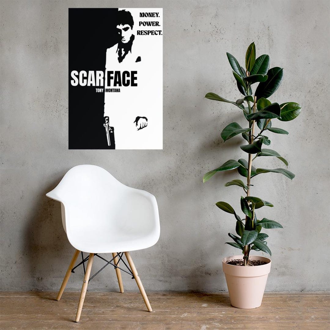 Scarface Money Power Respect Poster Black/white - Etsy