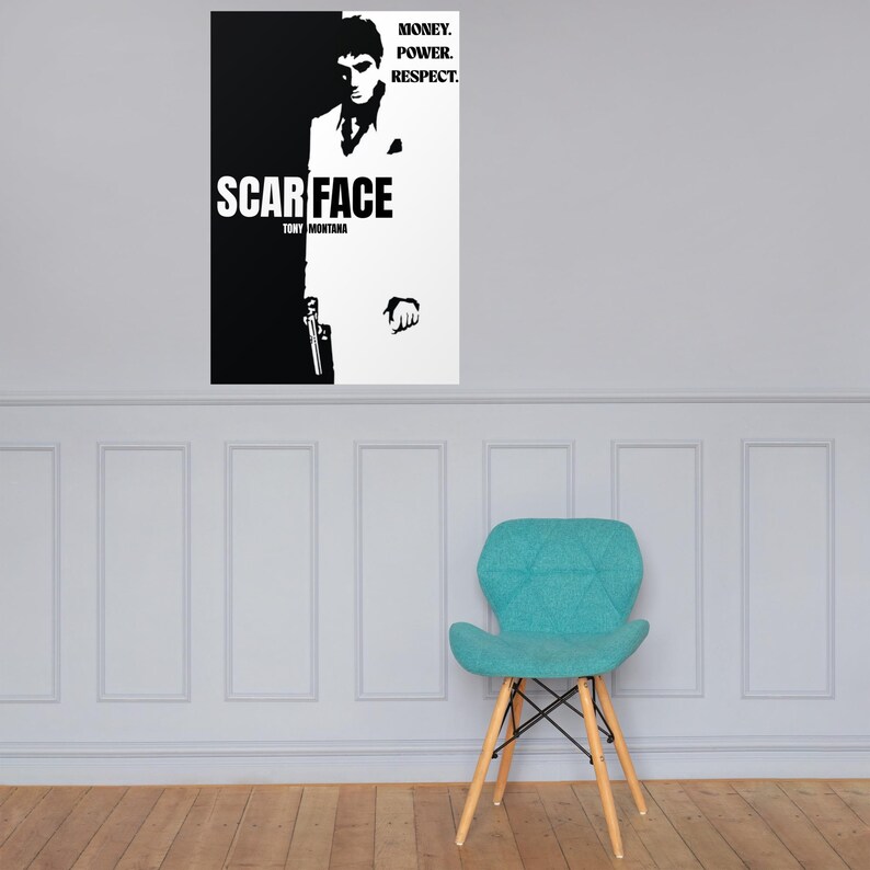 Scarface Money Power Respect Poster Black/white - Etsy