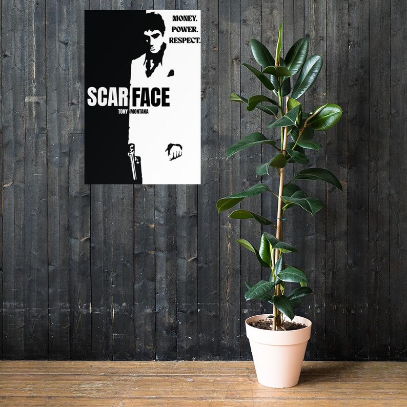 Scarface Money Power Respect Poster Black/white - Etsy