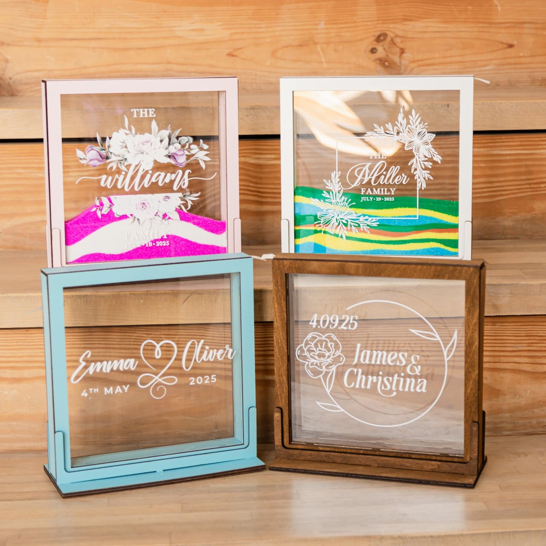 Rustic Sand Ceremony Wedding Box – Personalized Unity Box With Custom ...