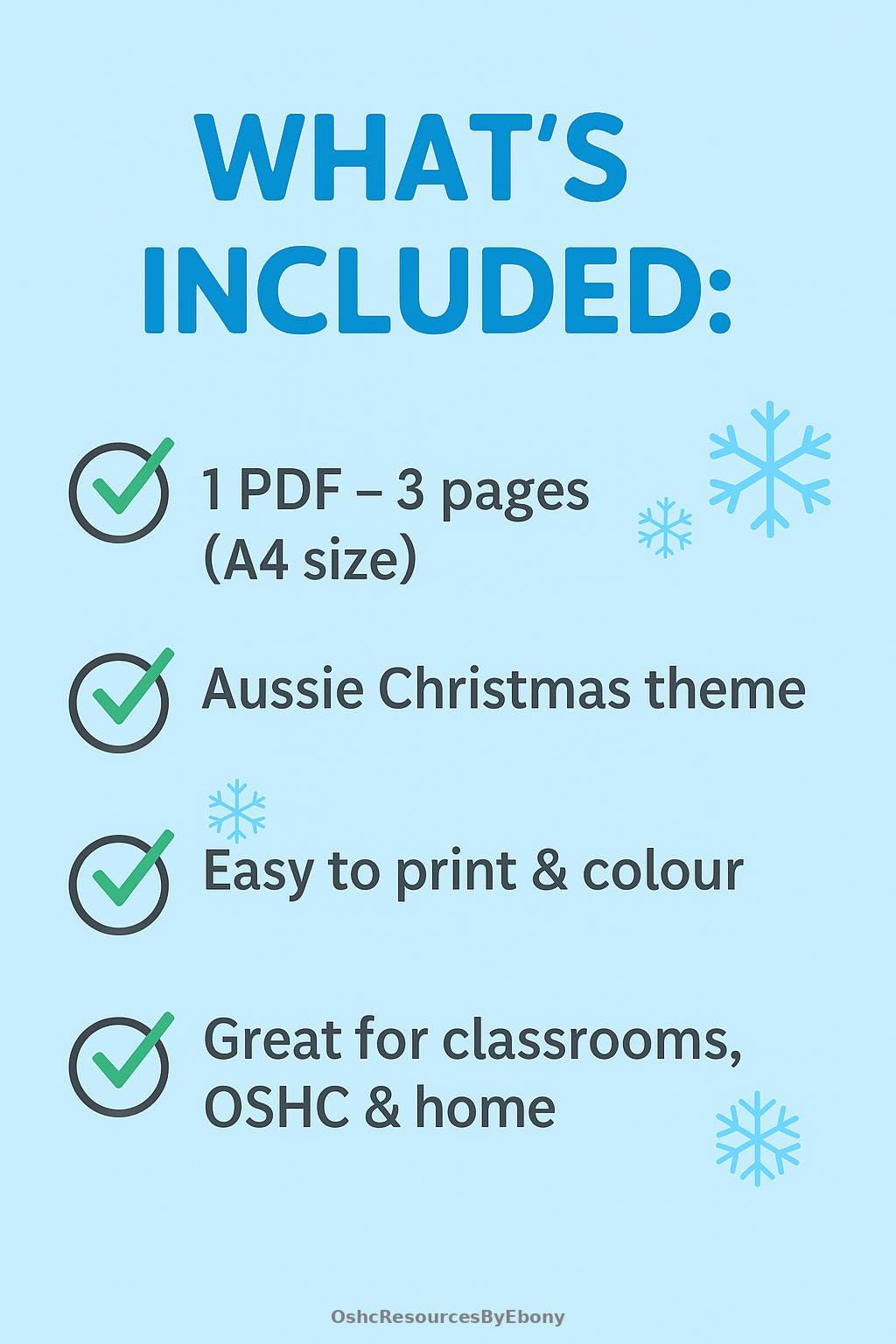 Aussie Christmas in July Colouring Pages | Printable Winter Holiday ...