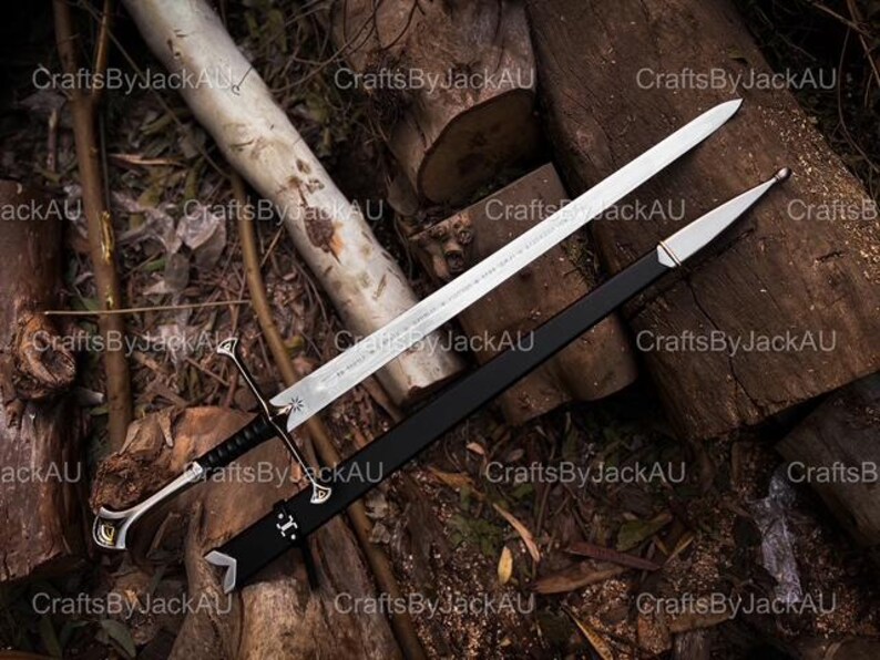 The King Aragorn Ranger Strider Sword of Narsil - Viking Master Sword ...