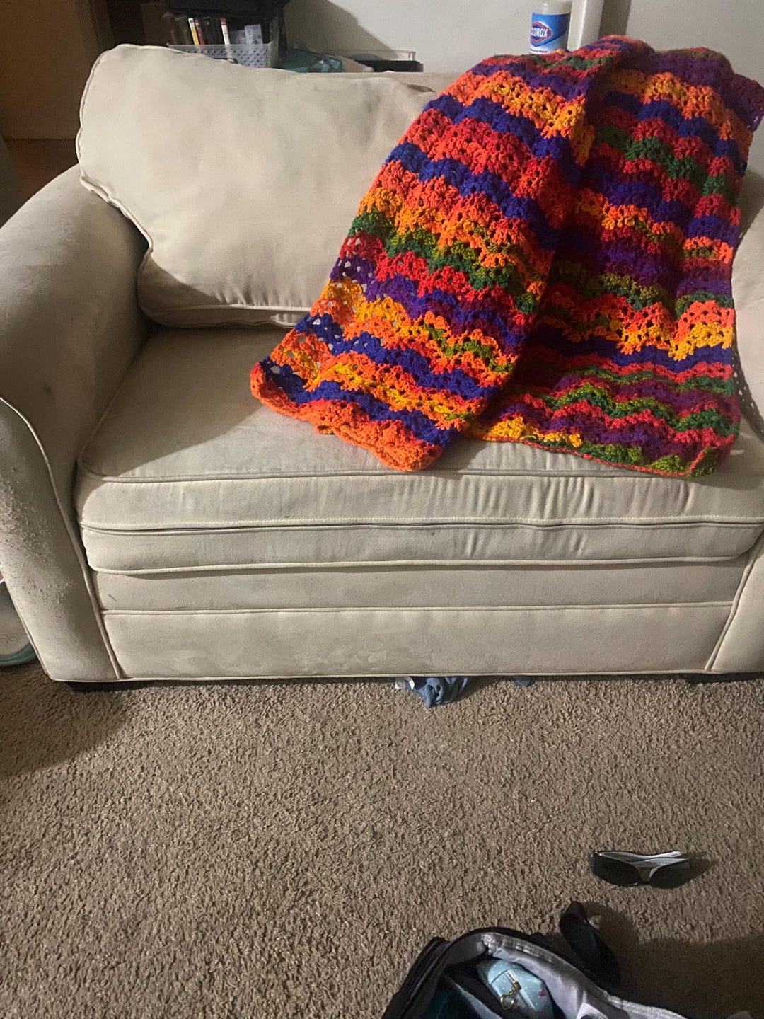 45”x 65” Bold Colors Crochet Lapgan - Etsy